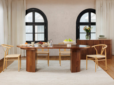 Shop Round to Oval Extendable Dining Room Table | TT UK