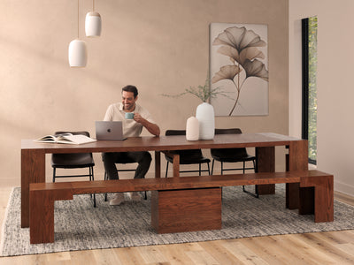 Shop Extendable Dining Room Table Sets with Bench | TT UK